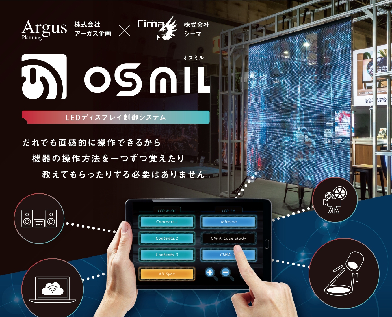 LEDディスプレイ制御システム OSMIL | アーガス企画